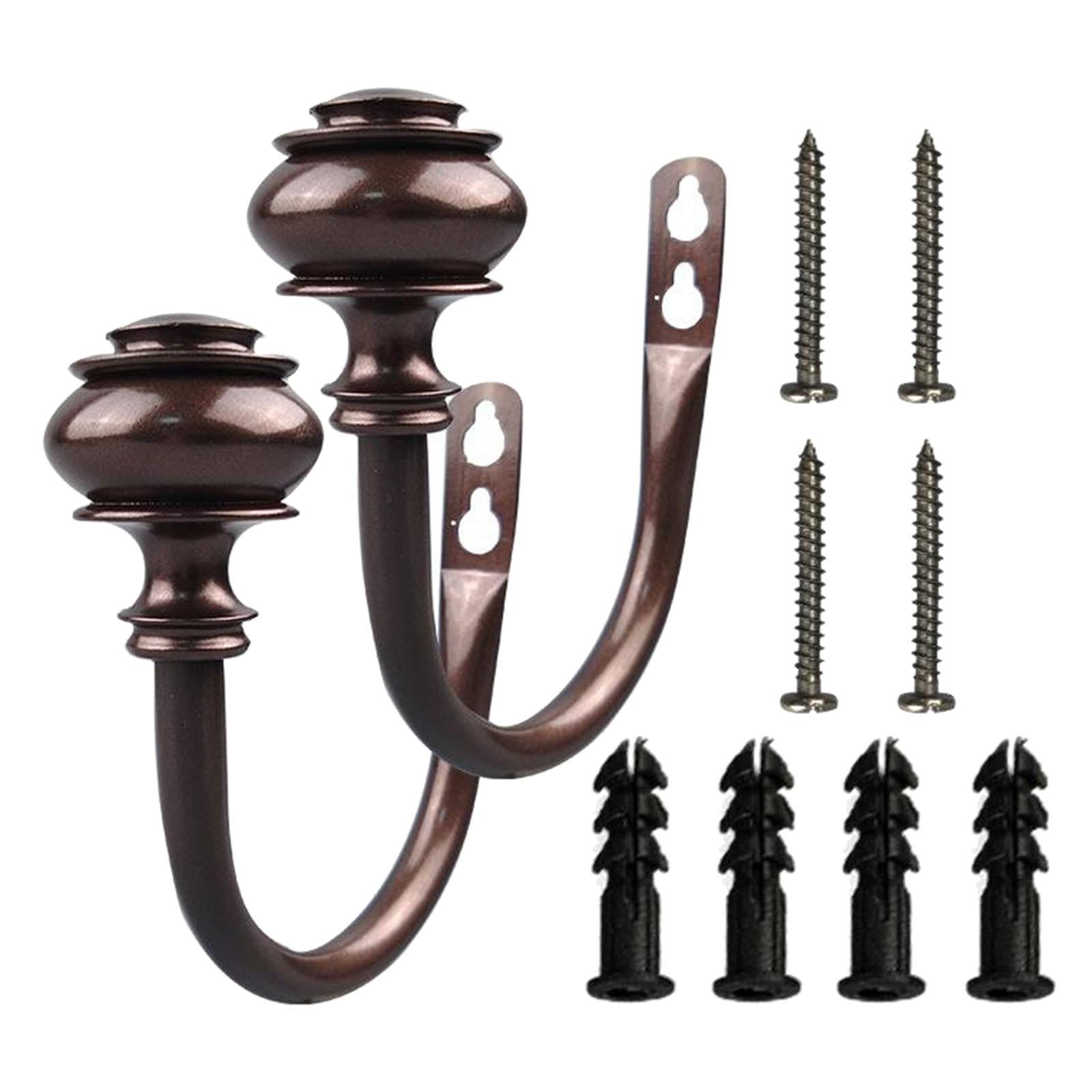 Curtain Holdback Hooks Set of 2 Retro Curtain Tieback Hook Decorative ...