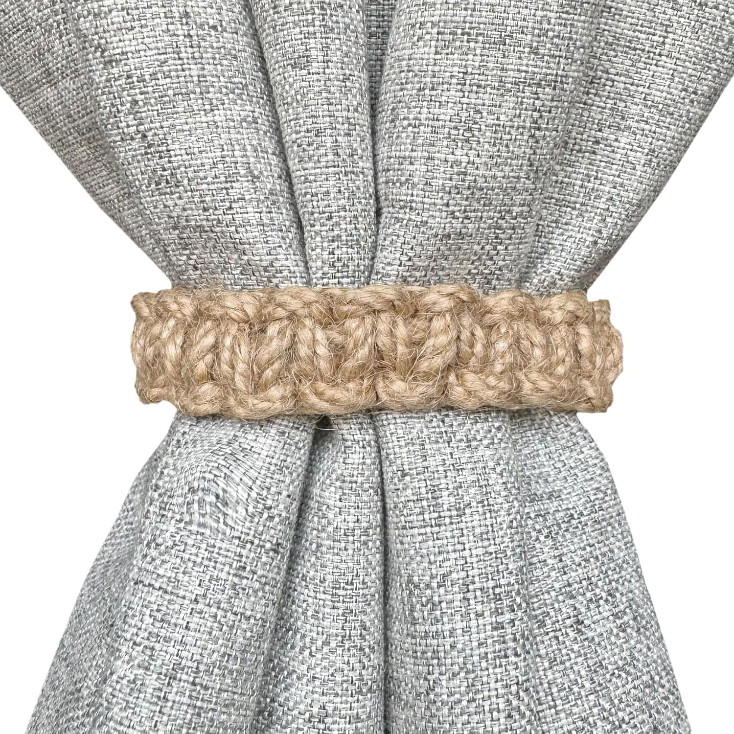 Curtain Holdbacks Boho Tiebacks for Drapes, Farmhouse Jute Rope Tie ...