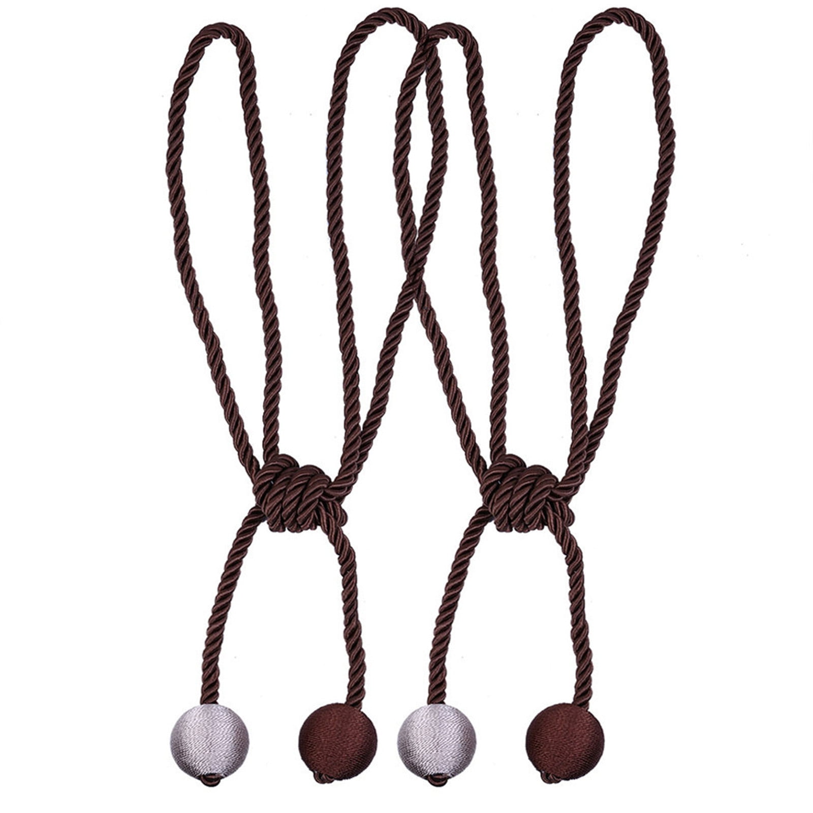 Curtain Holdbacks Tiebacks Decorative Window Ropes with Balls Tie Backs ...