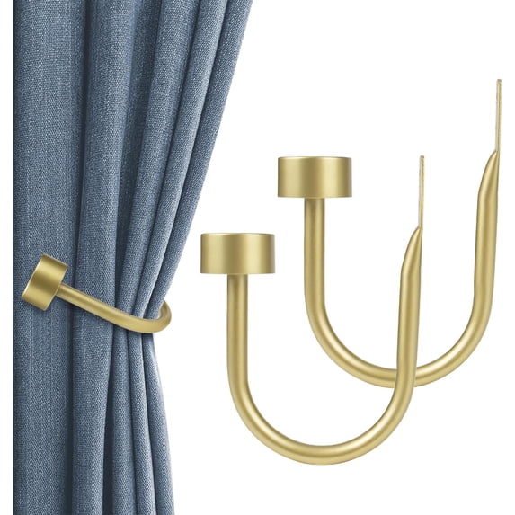 Curtain Holdbacks for Wall, Warm Gold Curtain Tiebacks Wall Mounted ...