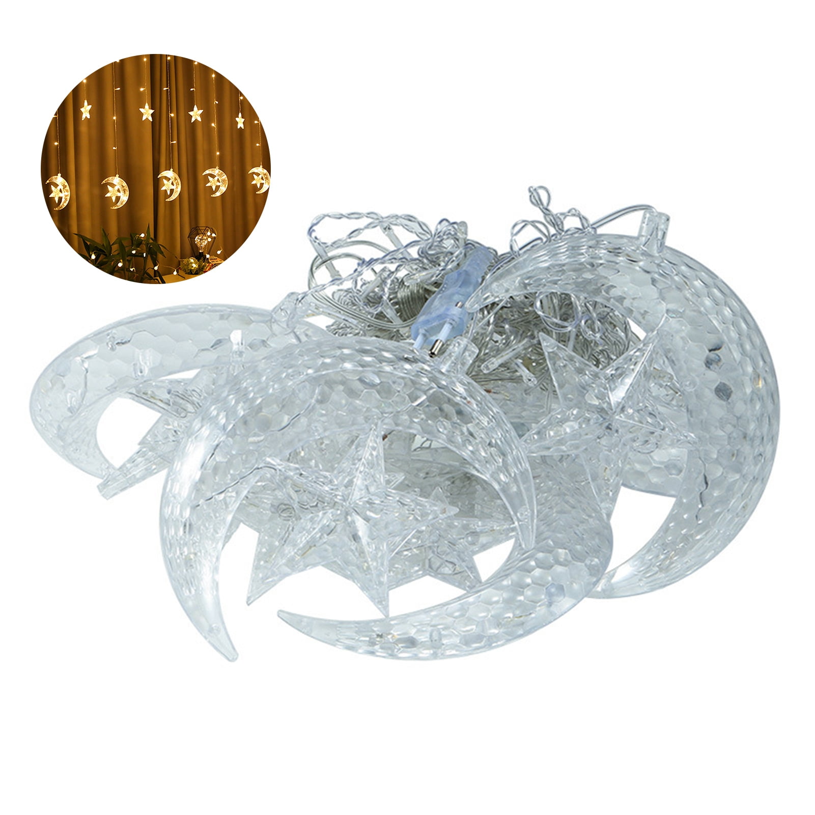Curtain Light USB Powered LED String Lights Fairy Star Moon Lights for ...