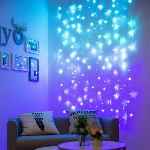 Curtain Lights for Bedroom Wall Light Up Curtains Led String Lights ...