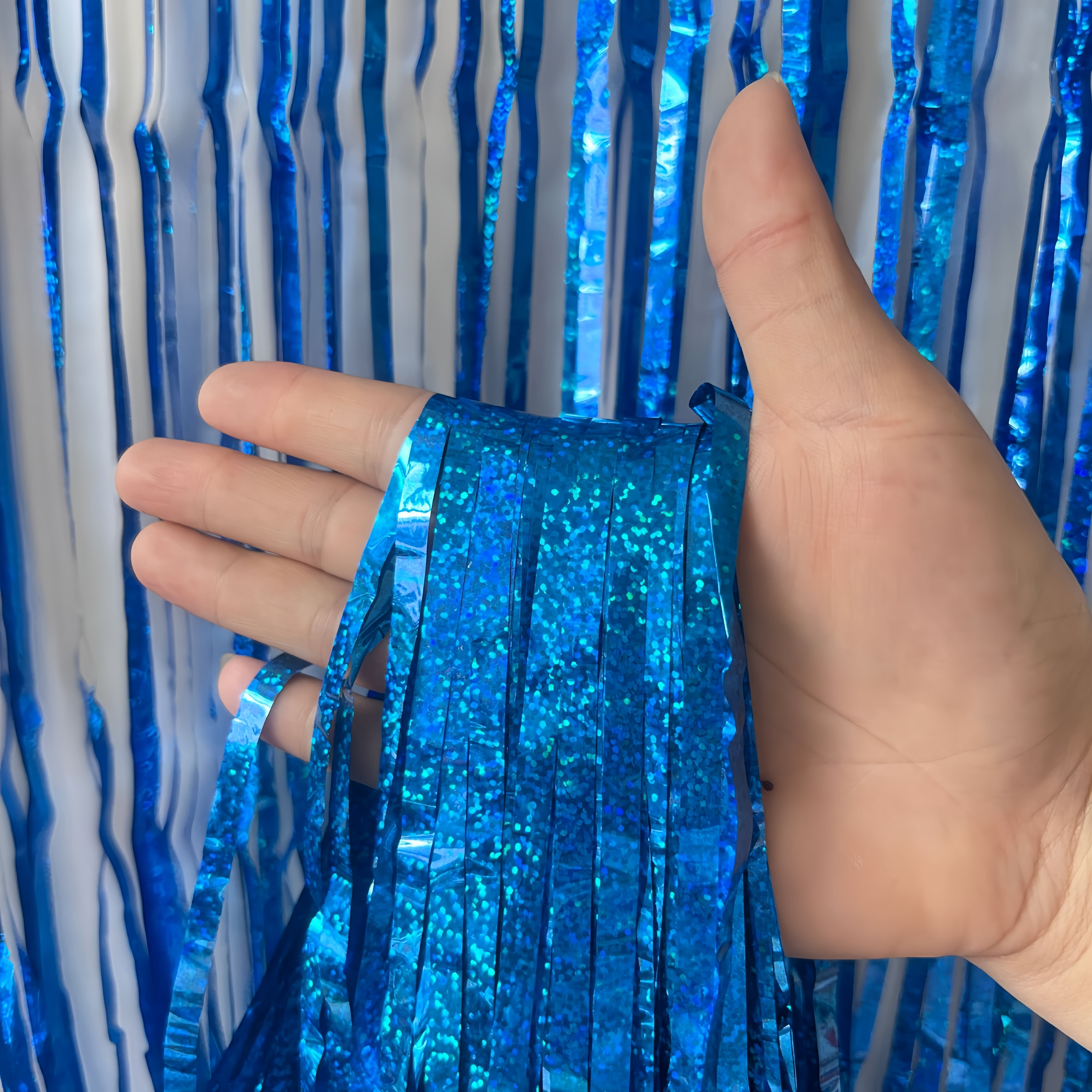 Curtain Party Backdrop - Laser Fringe Color Dot Curtains for ...