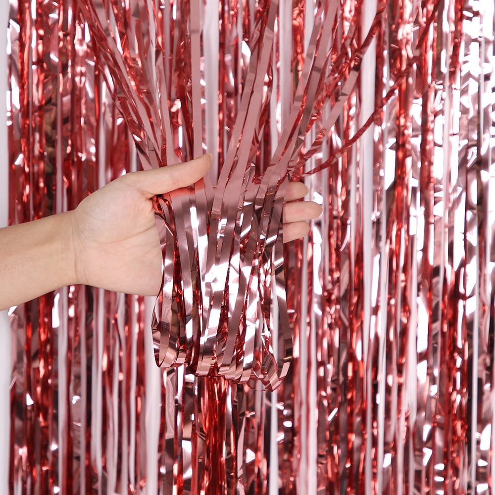 Curtain Party Backdrop - Laser Fringe Solid Color Curtains for ...