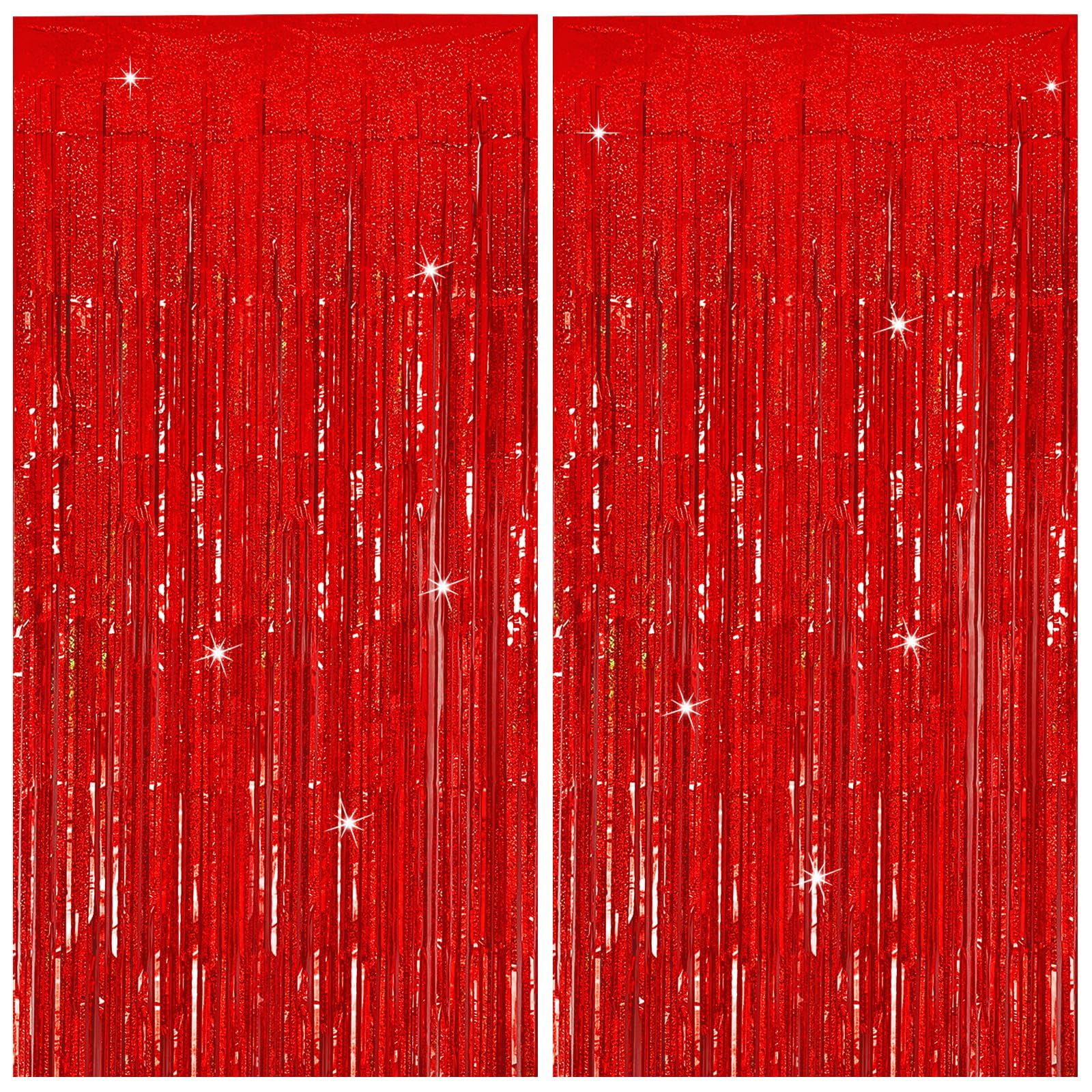 Curtain Party Backdrop Pink Birthday Party Decorations 5 Packs Glitter ...
