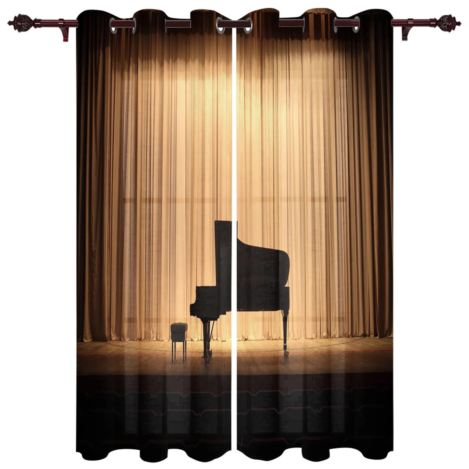 Curtain Pattern Theater Curtains For Living Room Bedroom Luxury Valance ...