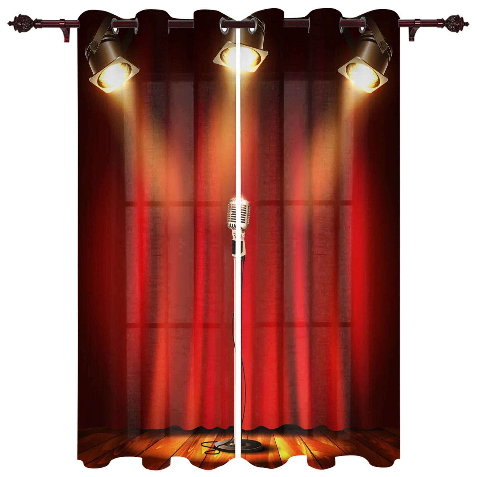 Curtain Pattern Theater Curtains For Living Room Bedroom Luxury Valance ...