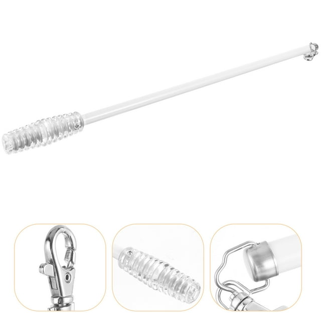 Curtain Pull Rod with Metal Snap White Curtain Push Wand for Drapery ...