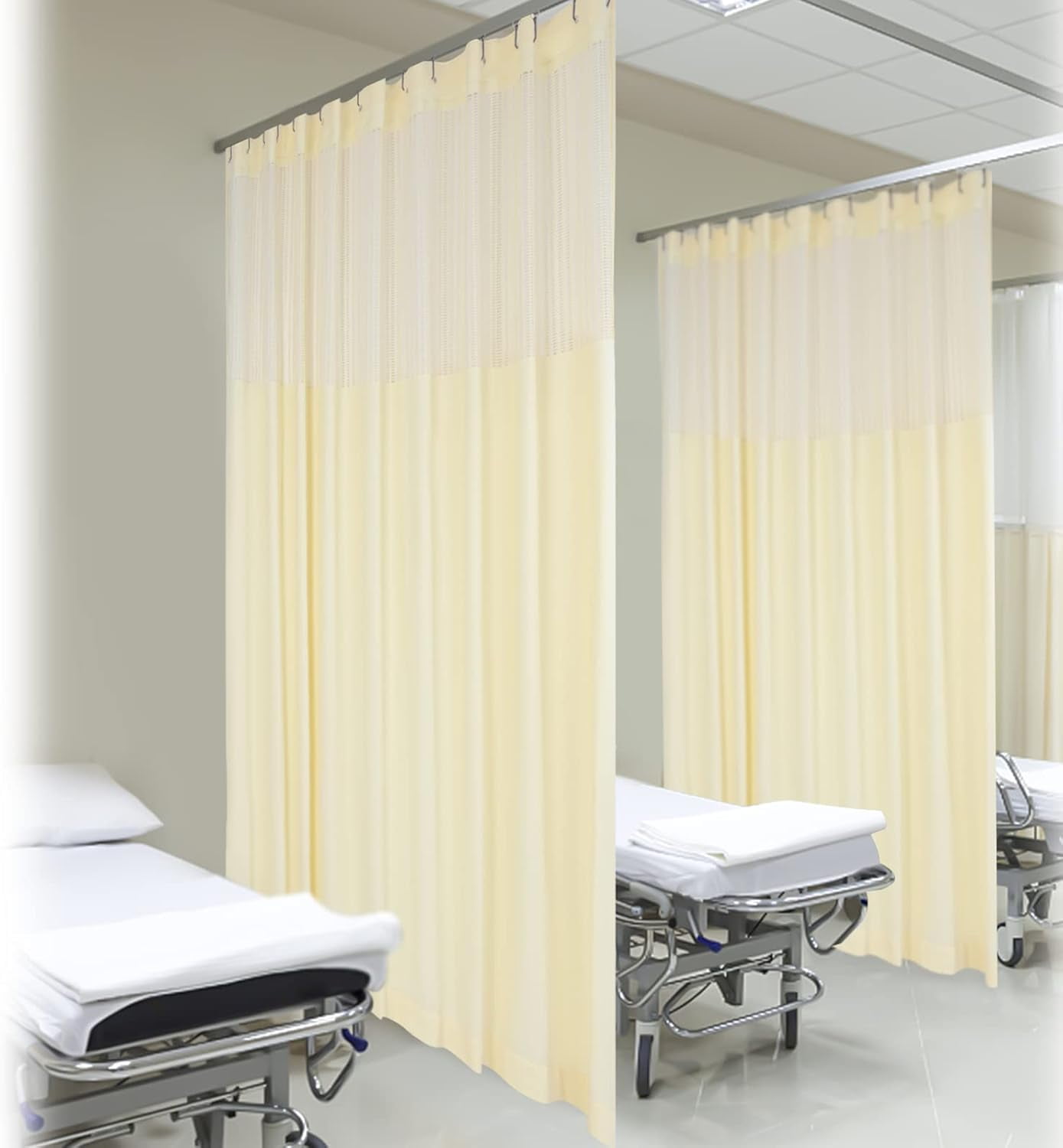 Curtain, Quality Cubicle Curtain, 12ft Wide x 8ft Tall Privacy Curtain ...