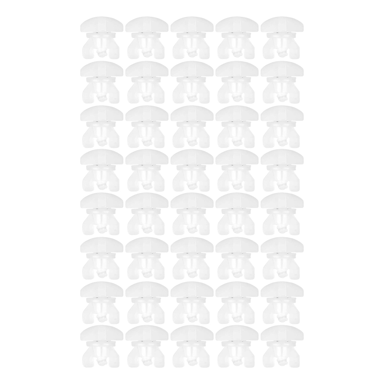 Curtain Rails Accessories Set of 20/40Pcs White PVC Curtain Track ...