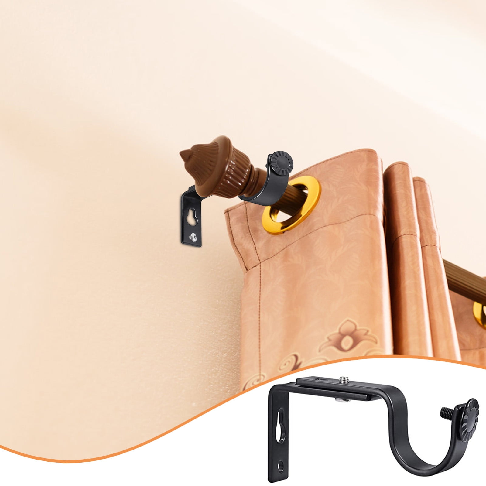 Curtain Retractable Bracket | No Drill Curtain Rod Fixing Accessory ...