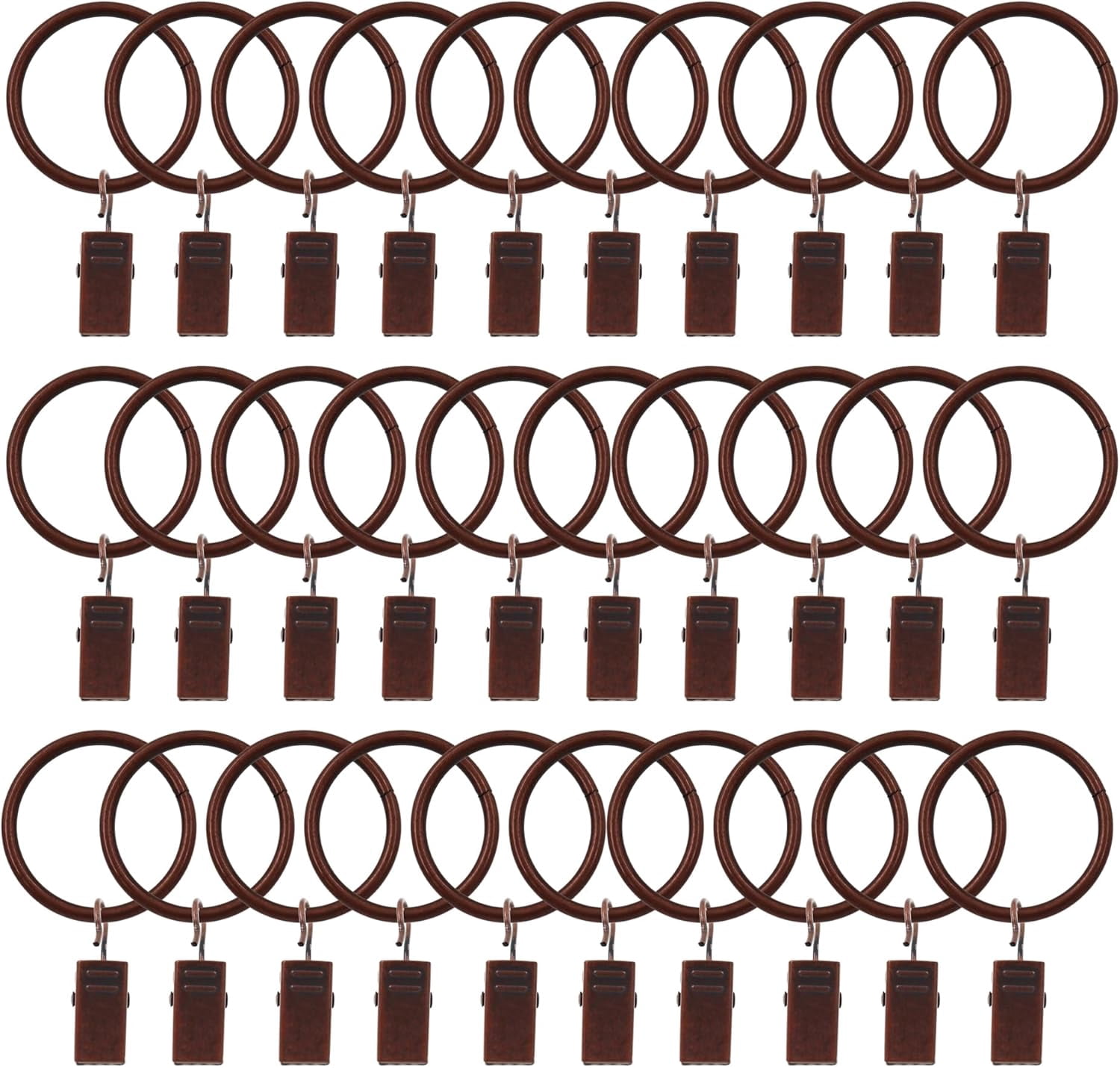 Curtain Ring with Clips,Iron Drapery Clips Hooks,General Rustproof ...