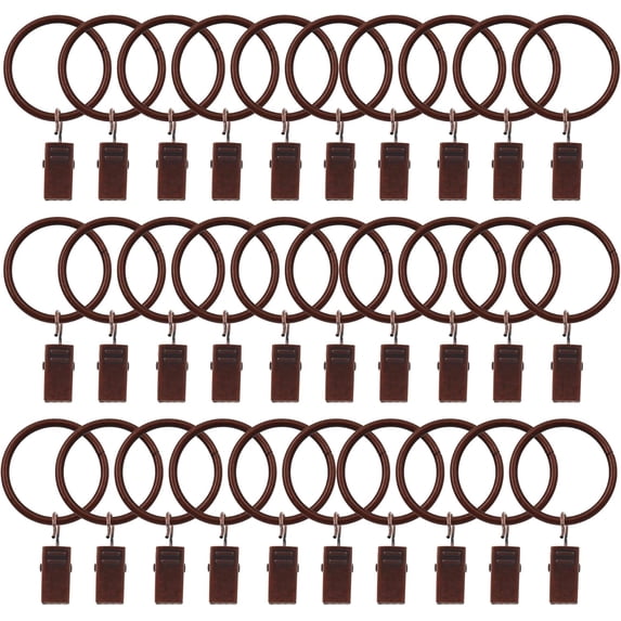 Curtain Ring with Clips,Iron Drapery Clips Hooks,General Rustproof ...