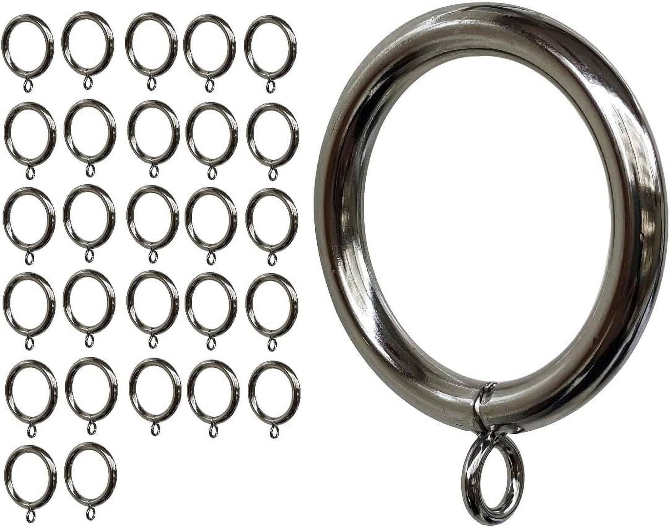 Curtain Ring Metal 28-Pcs 1.5 Inch Inner Diameter with Eyelets Fit Up ...