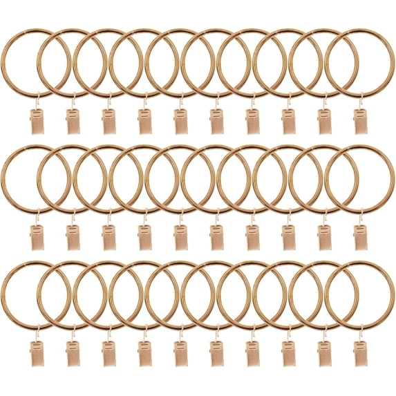 Curtain Ring with Clips, Iron Drapery Clips Hooks, Rustproof Curtain ...