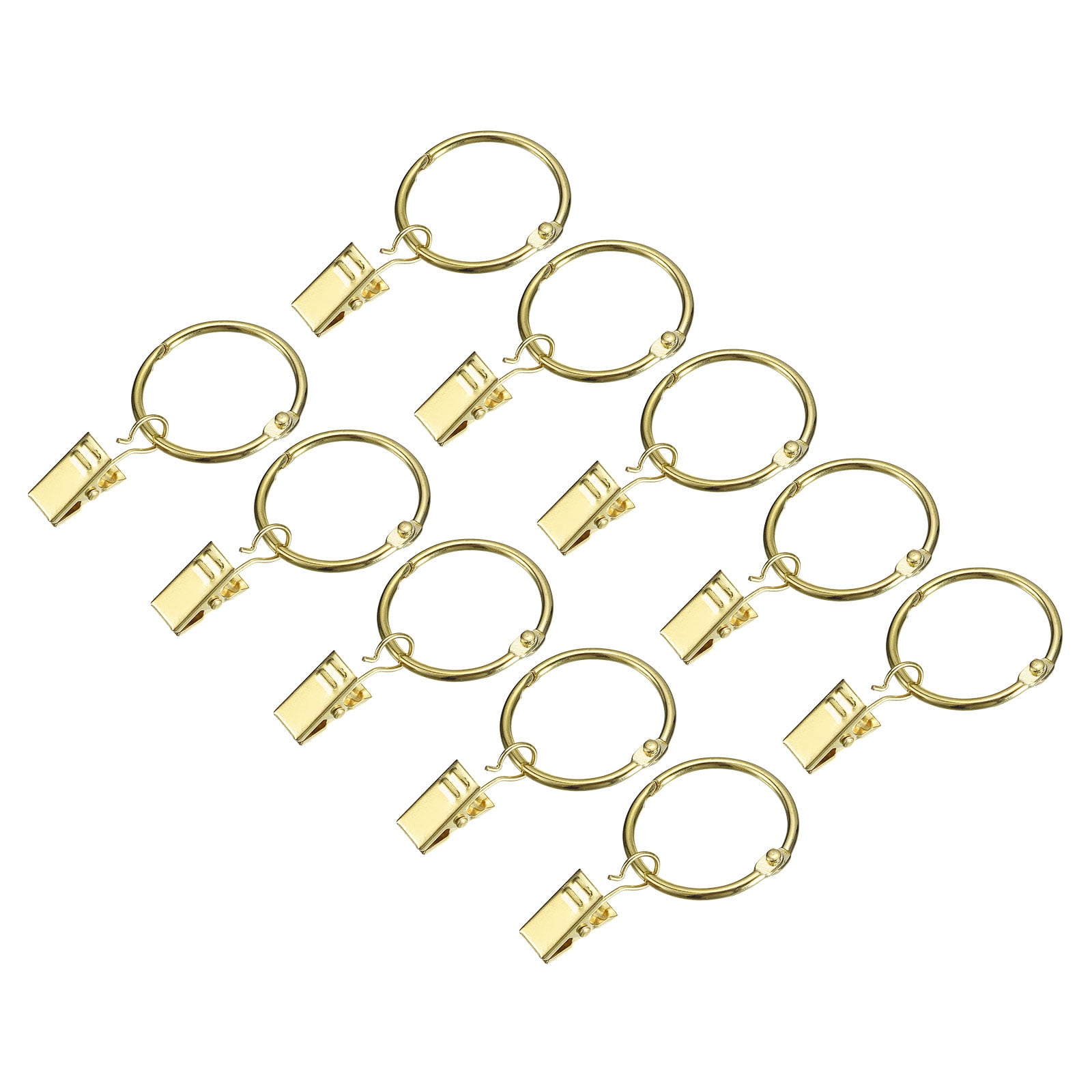 Curtain Rings with Clips, 36pack Drapery Curtain Clip Rings, 1.22 Inch ...
