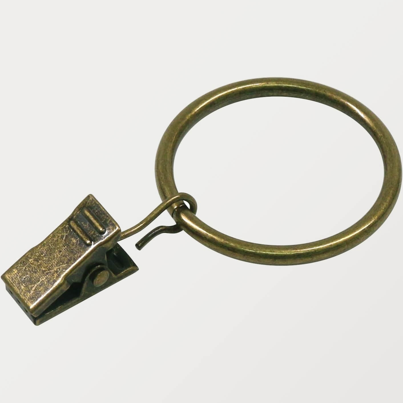 Curtain Rings with Clips Bronze - Metal Drapery Clip Ring, Fits Curtain ...