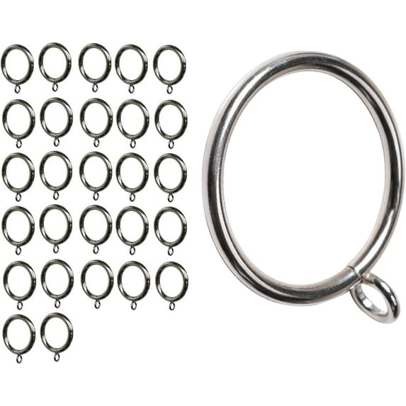 Curtain Rings with Eyelet: 28 Pcs Curtain Rod Rings Metal Curtain Rings ...