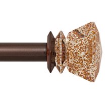 Curtain Rod 1inch Diameter Adjustable Window Drapery Rods with clear ...