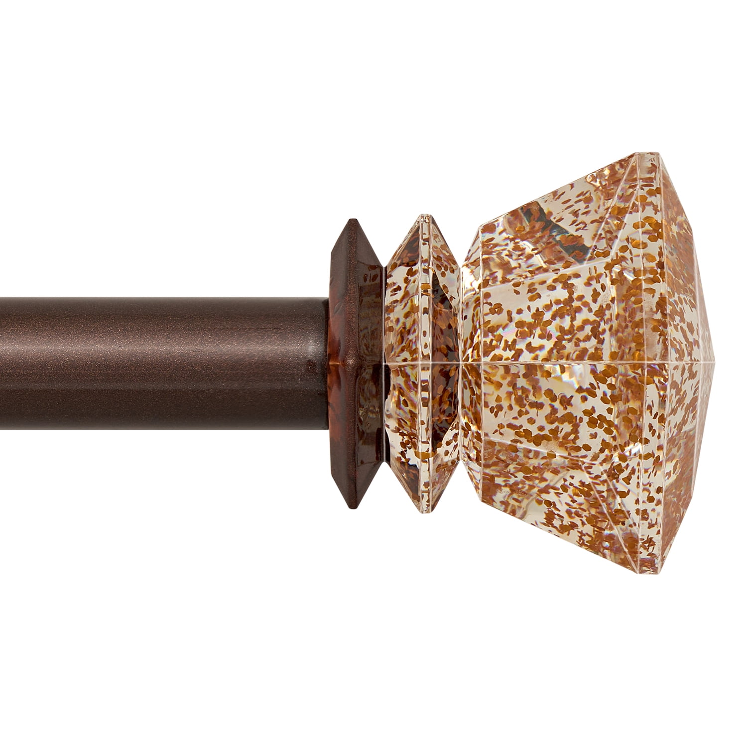 Curtain Rod 1inch Diameter Adjustable Window Drapery Rods with clear ...