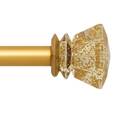 urbanest adjustable oval finial curtain drapery rod set, 5/8-inch ...