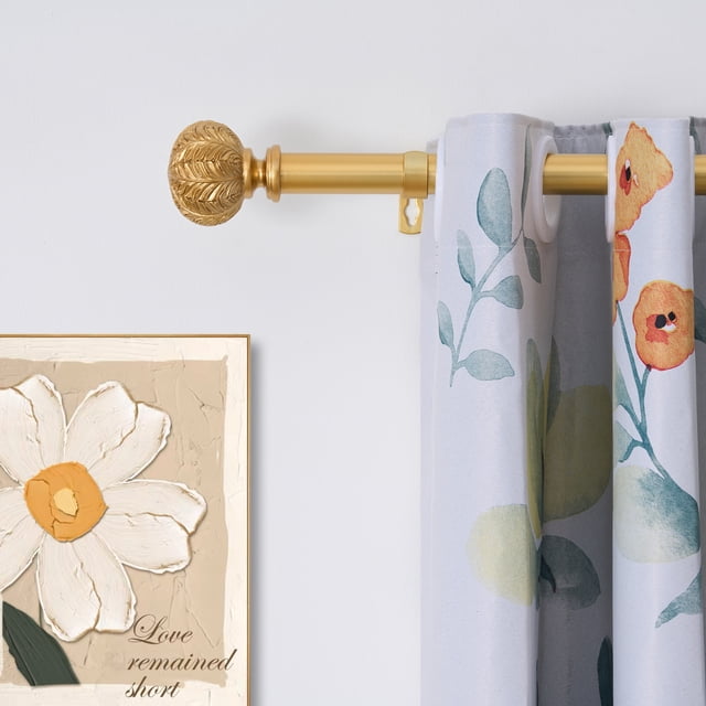 Curtain Rod 1inch Diameter Adjustable Window Drapery Rods with ball ...