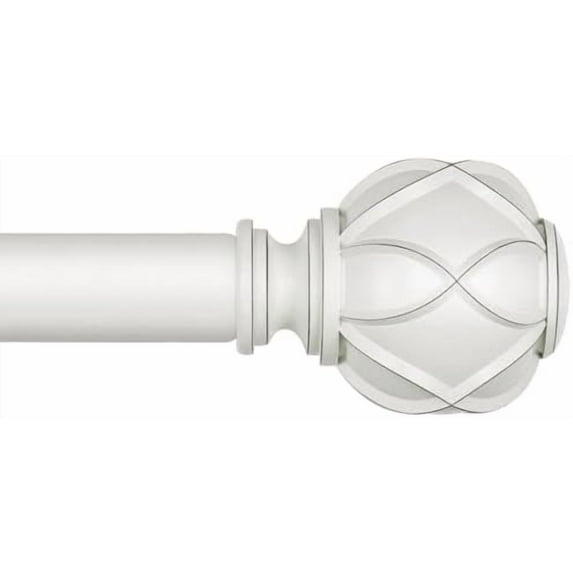 Curtain Rod 32 to 58 Inch(2.6-4.8Ft), Heavy Duty White Curtain Rods for ...