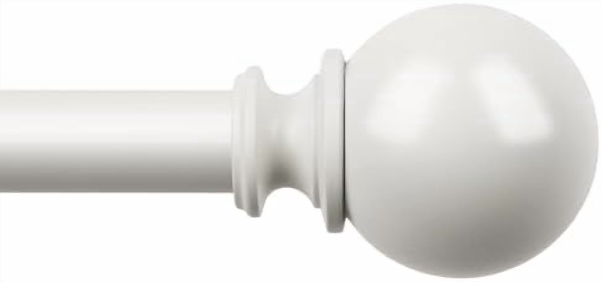 Curtain Rod 32 to 58 Inches (2.6-4.8ft), White Curtain Rods for Windows ...