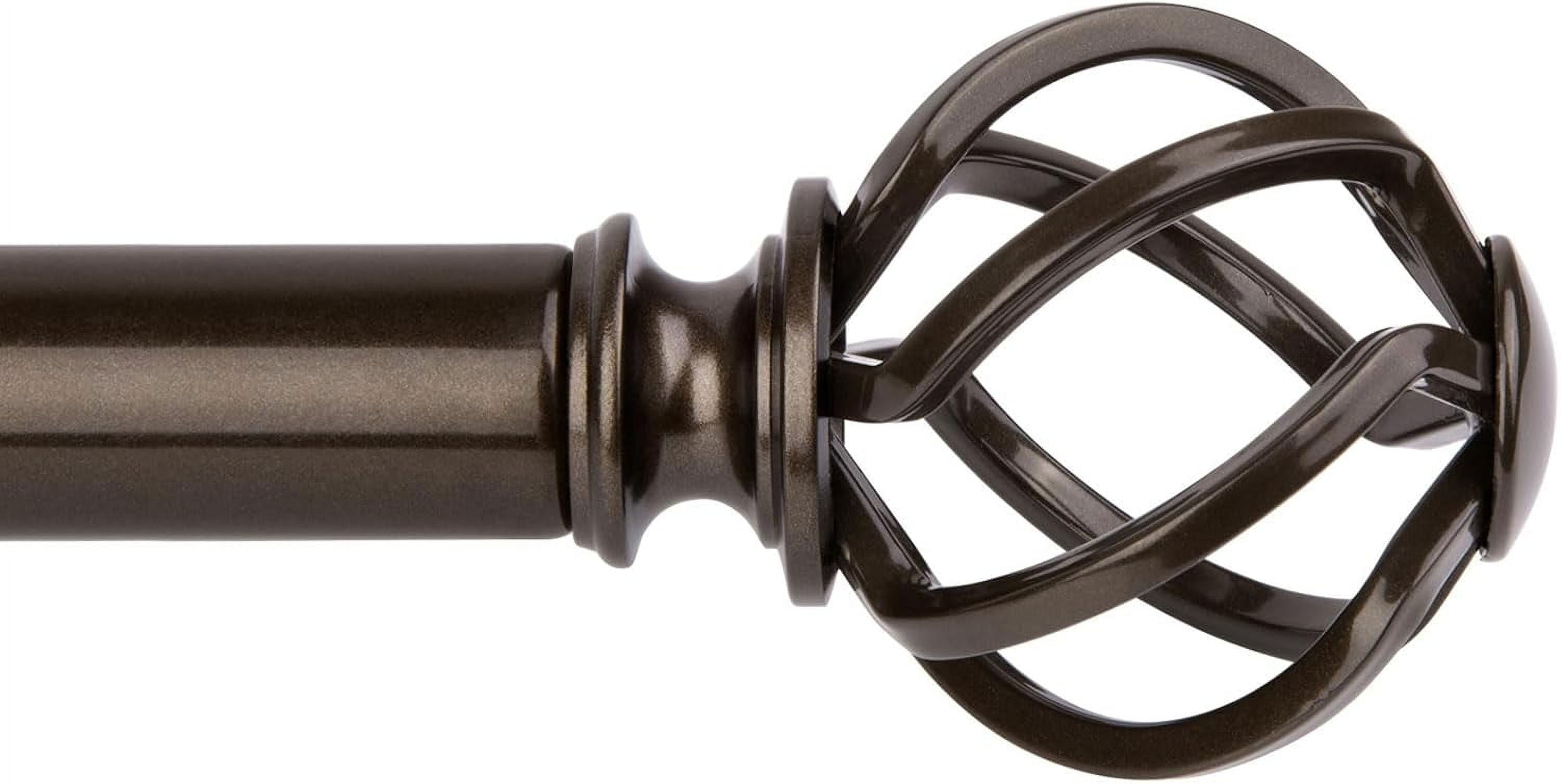 Curtain Rod 32 to 58 inch(2.6-4.8ft), Adjustable Decorative 1 inch ...