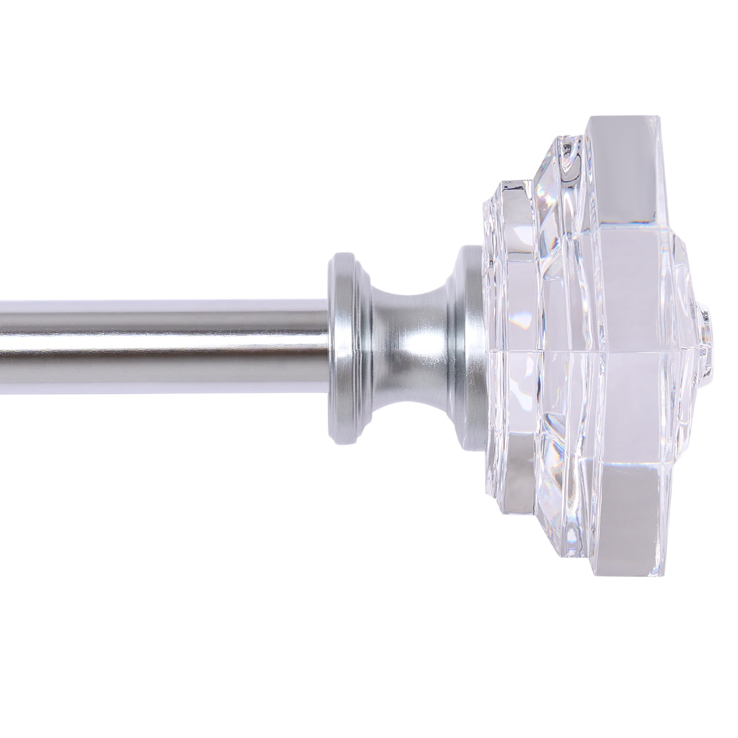 Curtain Rod Adjustable Window Drapery Rods with clear acrylic ...