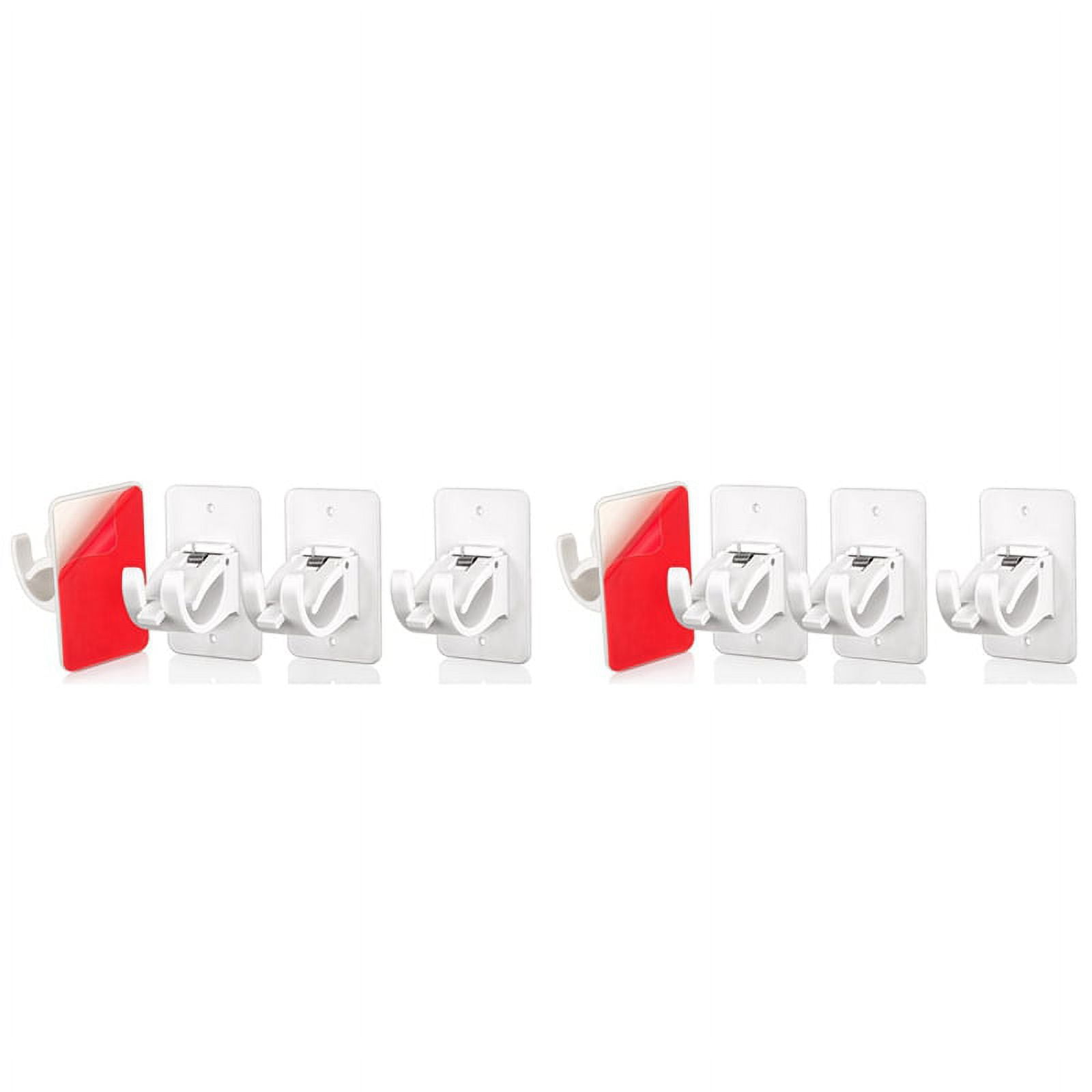 Curtain Rod Bracket Holder 8 PCS, Self Adhesive Crossbar Hook, No Drill ...