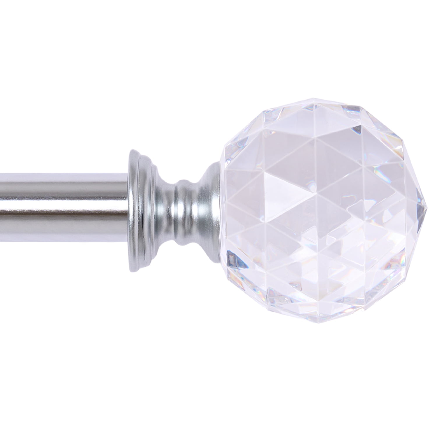 Curtain Rod Chrome Extendable Curtain Rod 36" to 72" Adjustable Curtain ...