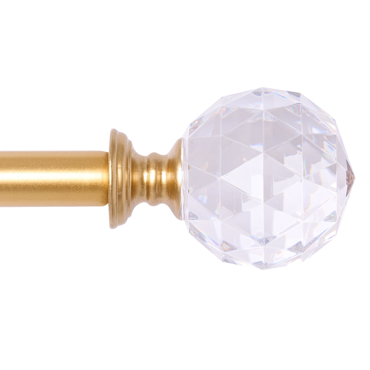 Curtain Rod Gold Extendable Curtain Rod 36" to 72" Adjustable Curtain ...