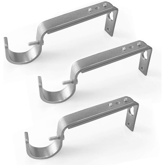 Curtain Rod Holders Heavy Duty Adjustable Rod Brackets for 7/8 or 1 ...
