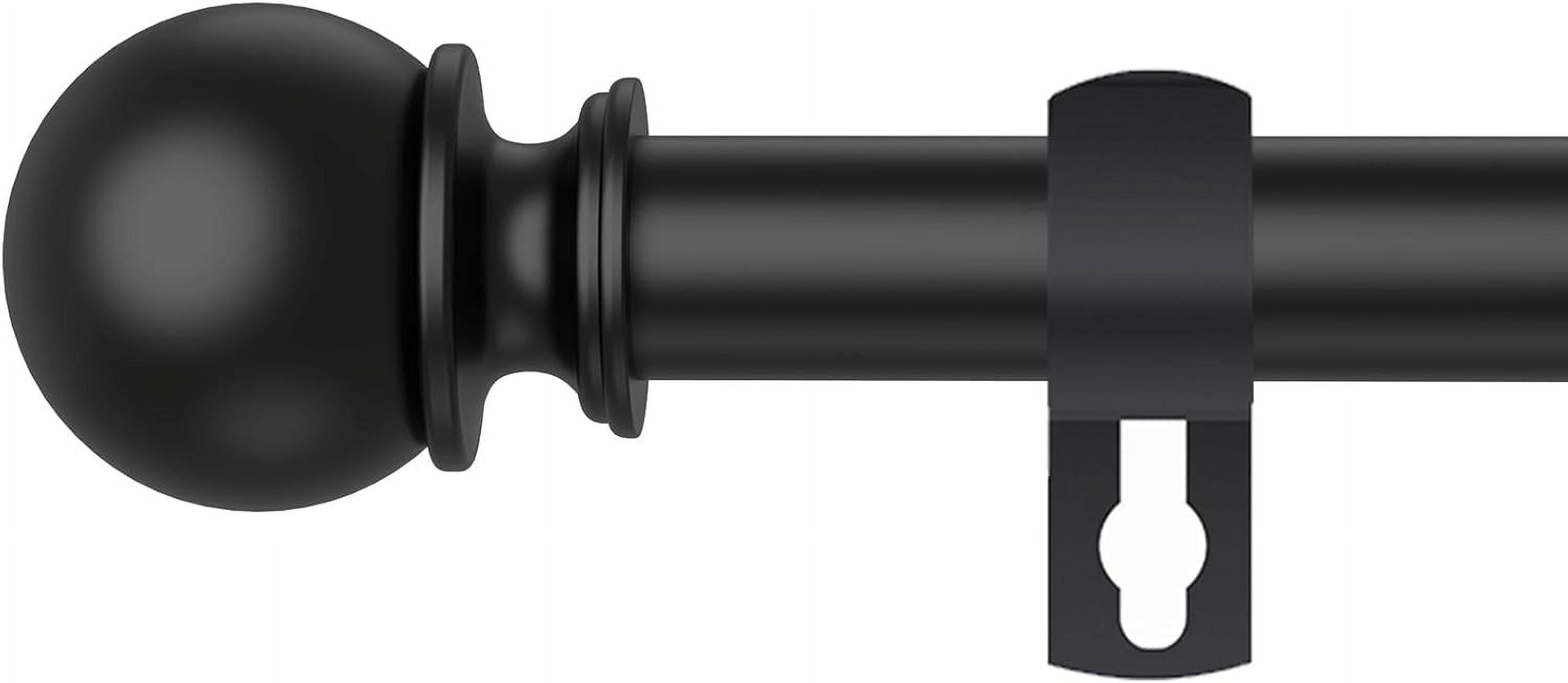 Curtain Rod Set for Windows 28 to 60 Inch - 5/8'' Black Heavy Duty ...