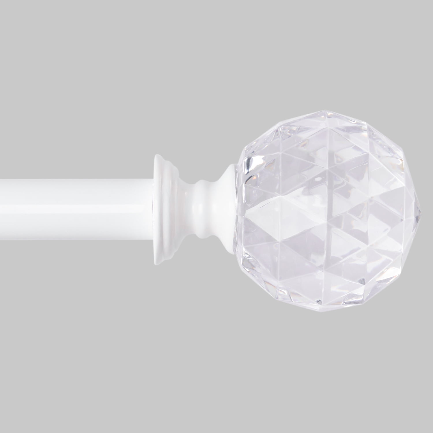 Curtain Rod White Extendable Curtain Rod 36" to 72" Adjustable Curtain ...