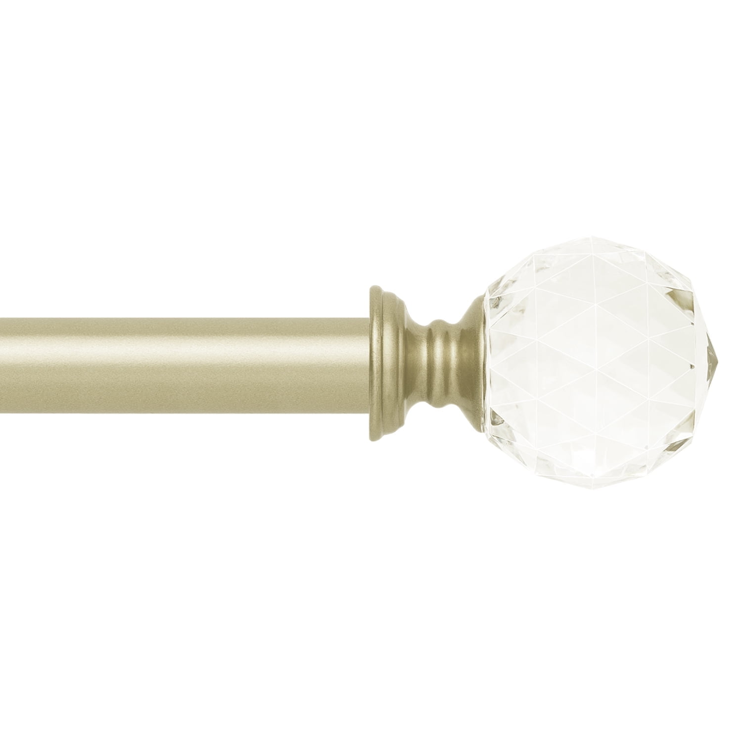 Curtain Rod clear acrylic plexiglass finials Champagne Telescoping ...