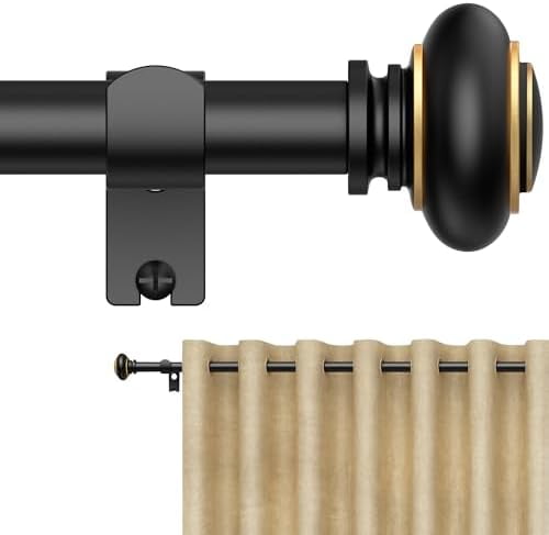 Curtain Rods 18-92 inch, for Window 84 Inch, Adjustable Length Heavy ...