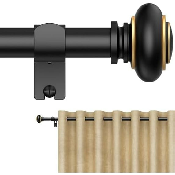 Curtain Rods 18-92 inch, for Window 84 Inch, Adjustable Length Heavy ...