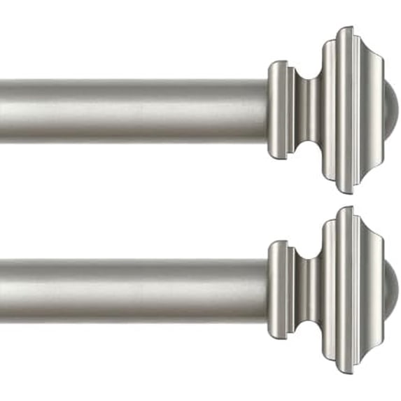 Curtain Rods 2 Pack 32 to 58 Inches (2.6-4.8ft), 1 Inch Curtain Rod for ...