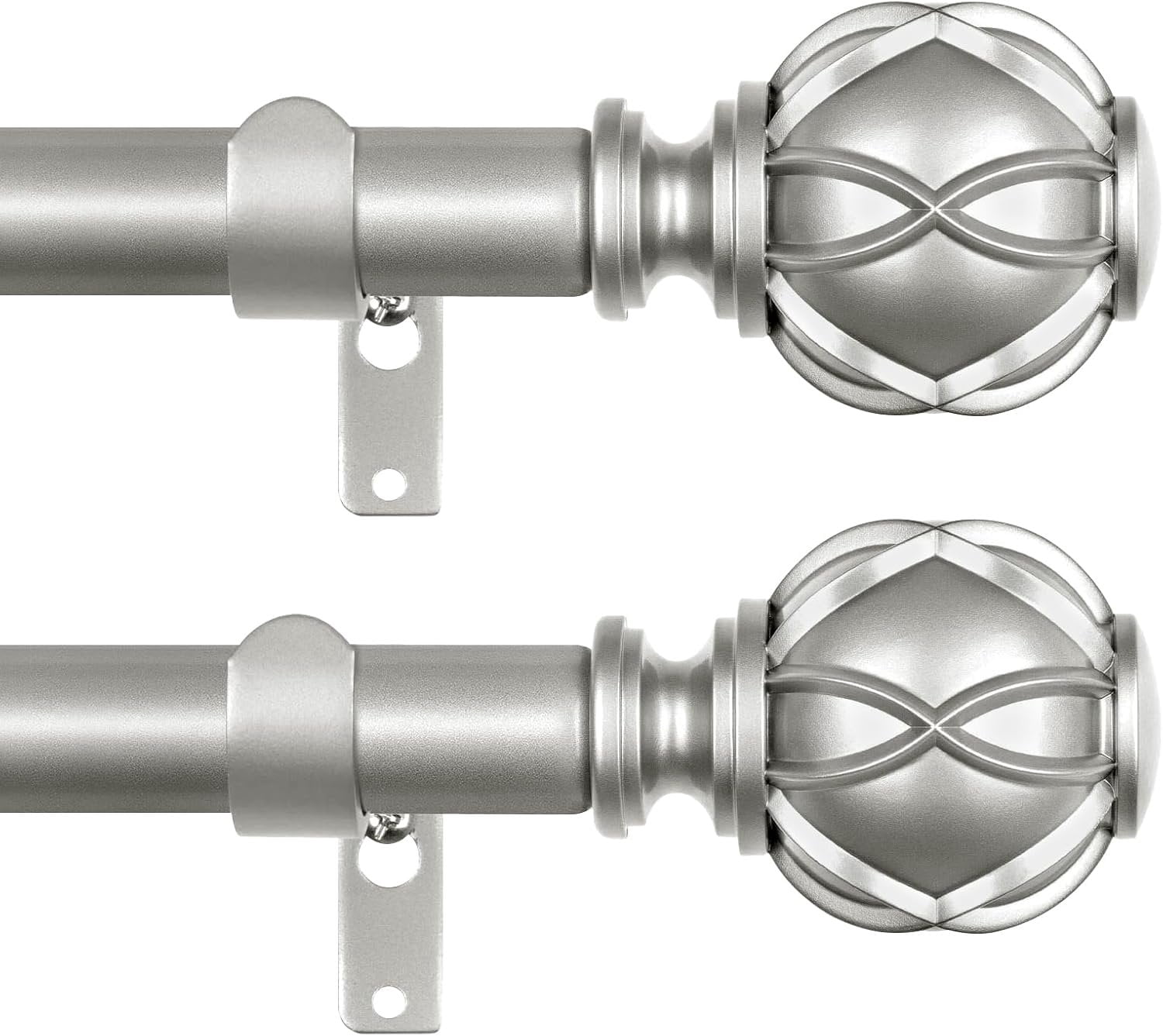 Curtain Rods 2 Pack, Curtain Rods for Windows 66 to 120 Inch, Splicing ...