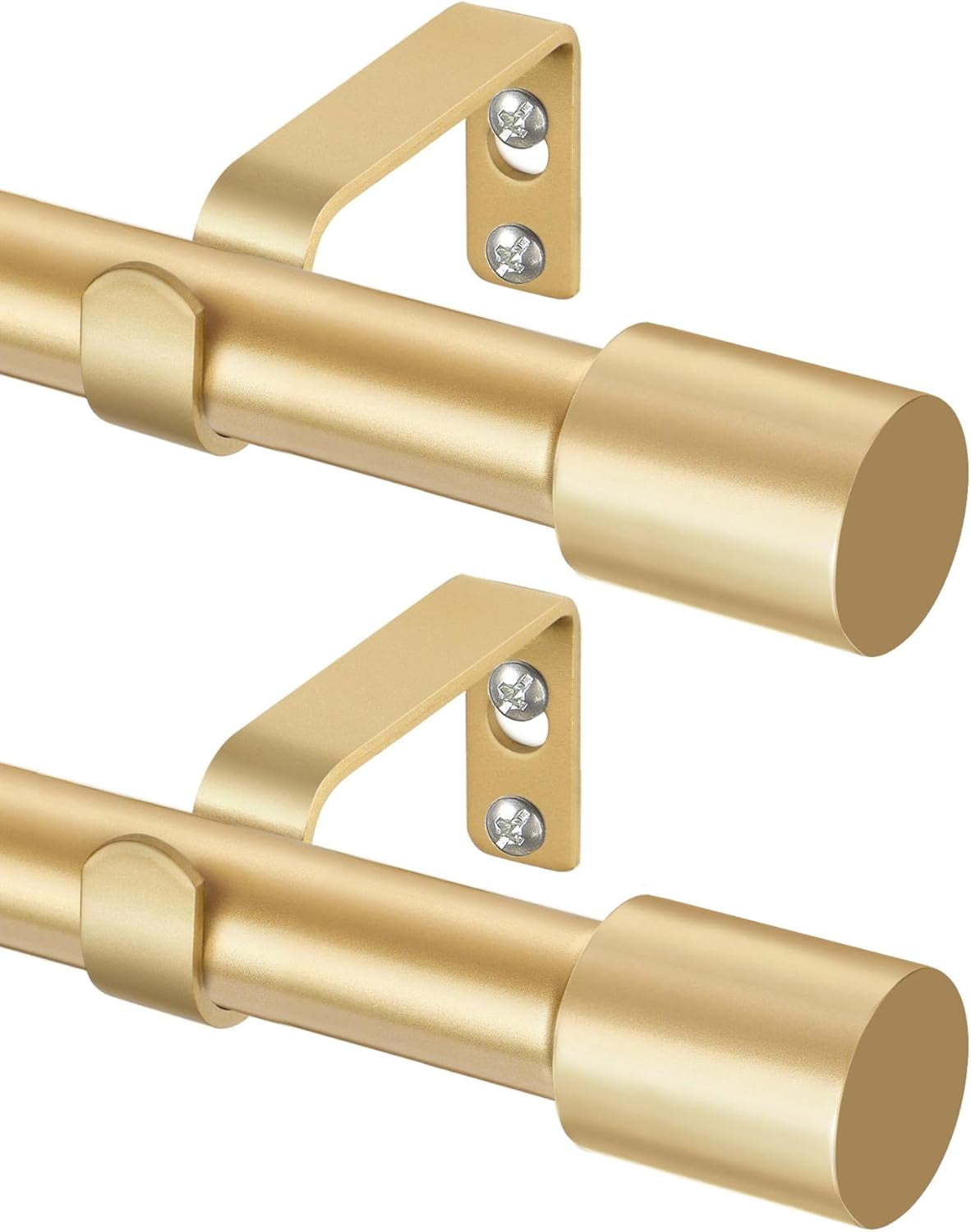 Curtain Rods 2 Pack, Telescoping Splicing 3/4 Drapery Rod 32 To 86 Inch ...