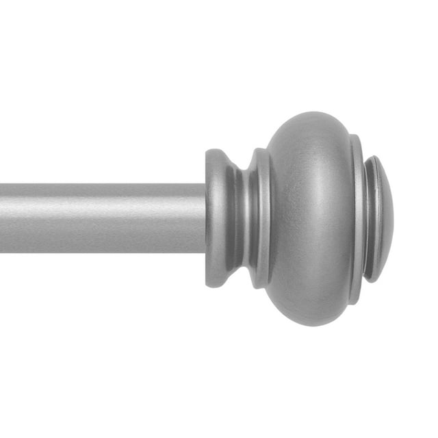 Curtain Rods 30-126" Nickel Adjustable drapery rod with 58mm ball ...