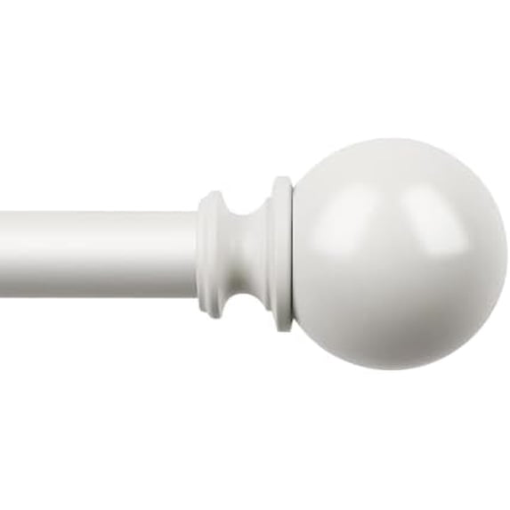 Curtain Rods 32 to 120 Inches (2.6-10ft), 7/8 Inch White Curtain Rods ...