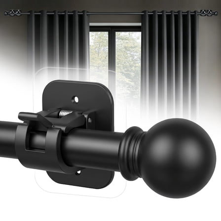 Corner Window Curtain Rod Double - Adjustable Cocoa Rod 48-84 Inch ...