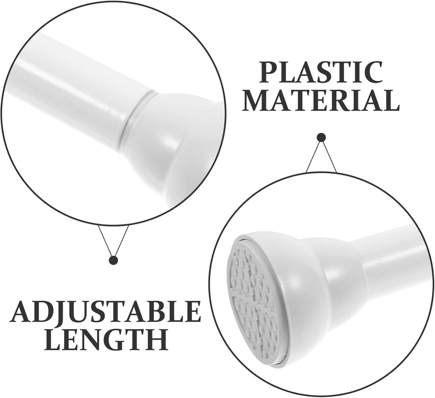 Curtain Rods, Expandable Spring Loaded Curtain Tension Rod, Stretchable ...