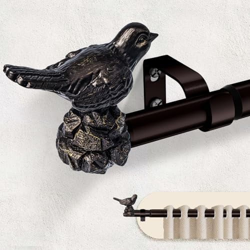 Curtain Rods for Window 18 to 45 Inches Vintage Bronze Curtain Rod with ...