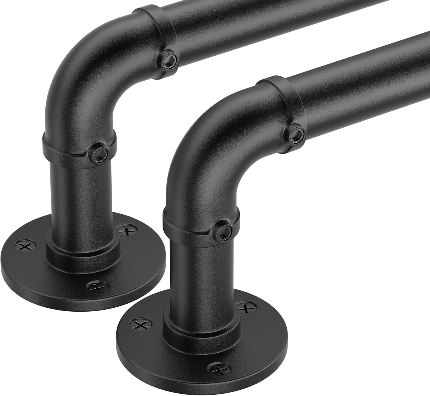 Curtain Rods for Windows 16 to 145 Inches, Adjustable Heavy Duty ...