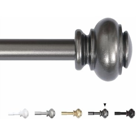 Curtain Rods for Windows 16.2 to 121.8 Inches 3/4 inch Diameter ...