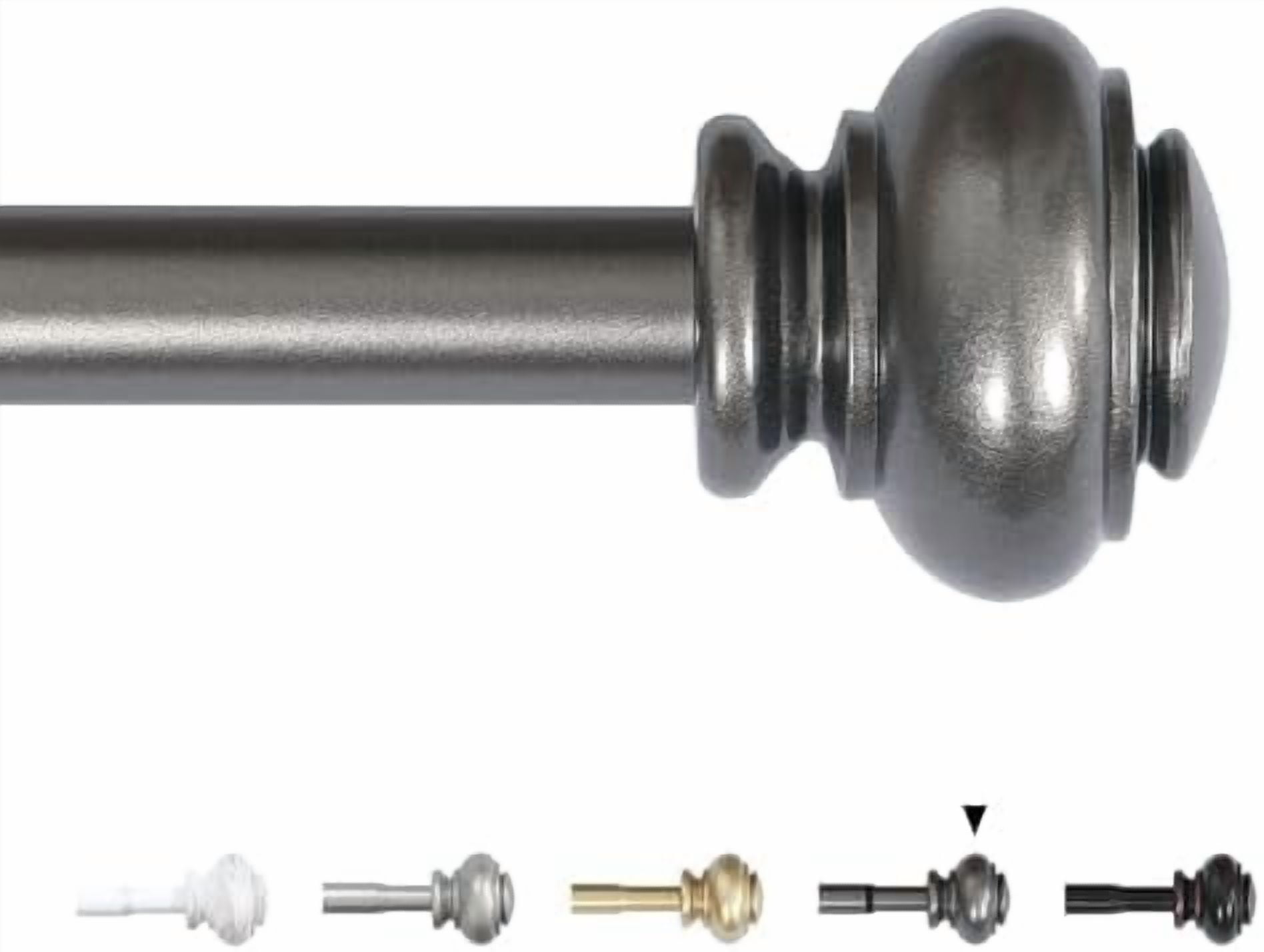 Curtain Rods for Windows 16.2 to 28.2 Inches 3/4 inch Diameter ...